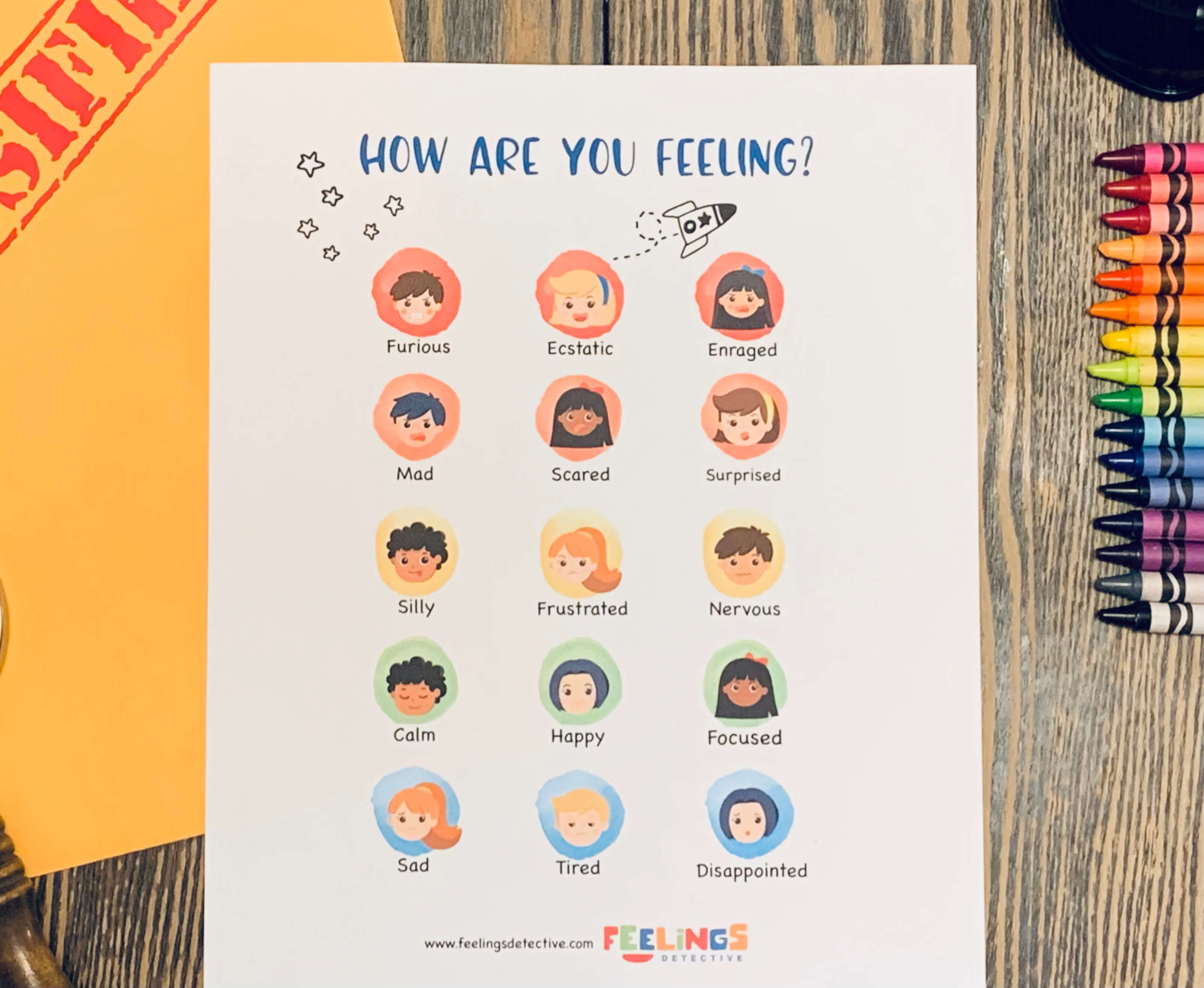FREE Feelings Poster for Kids - Feelings Detective